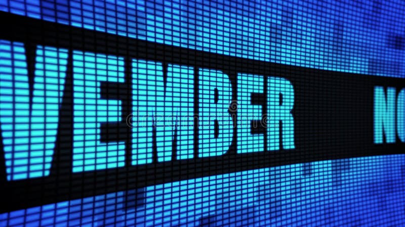 November Side Text Scrolling LED Wall Pannel Display Sign Board Stock ...