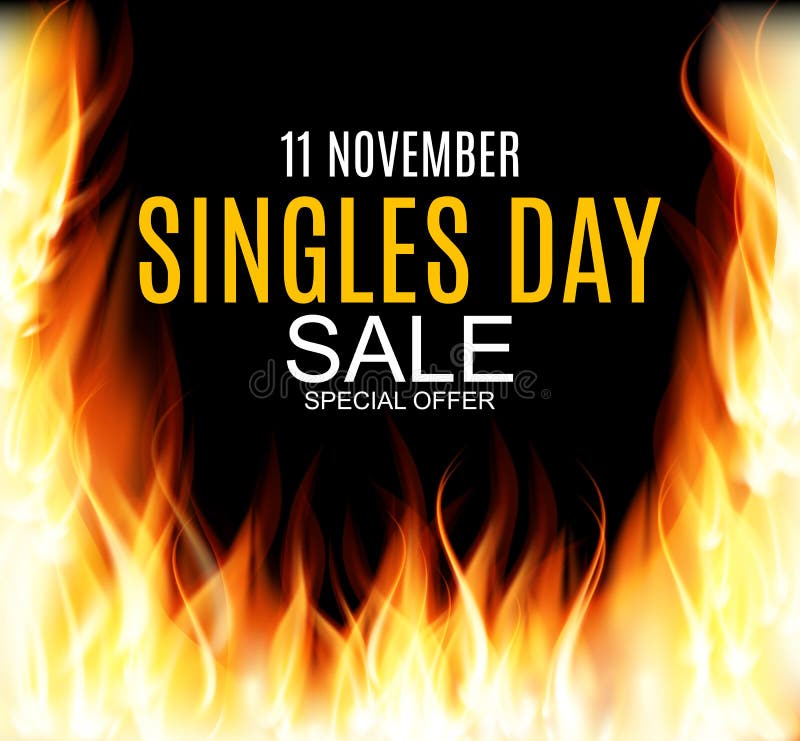 November 11 Singles Day Sale Abstract Background. Stock Illustration ...