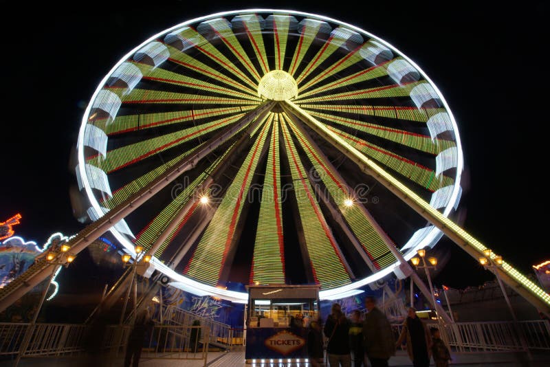 Germany: Yellow Ferris Wheel on a Fairground in Karlsruhe Editorial ...