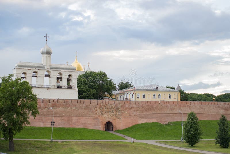 Novgorod Cathedral in the Centre White Church Stock Photo - Image of ...