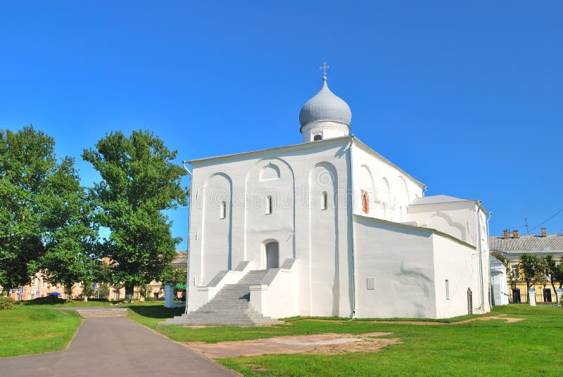 Novgorod. Church of the Assumption Stock Image - Image of style, mary ...
