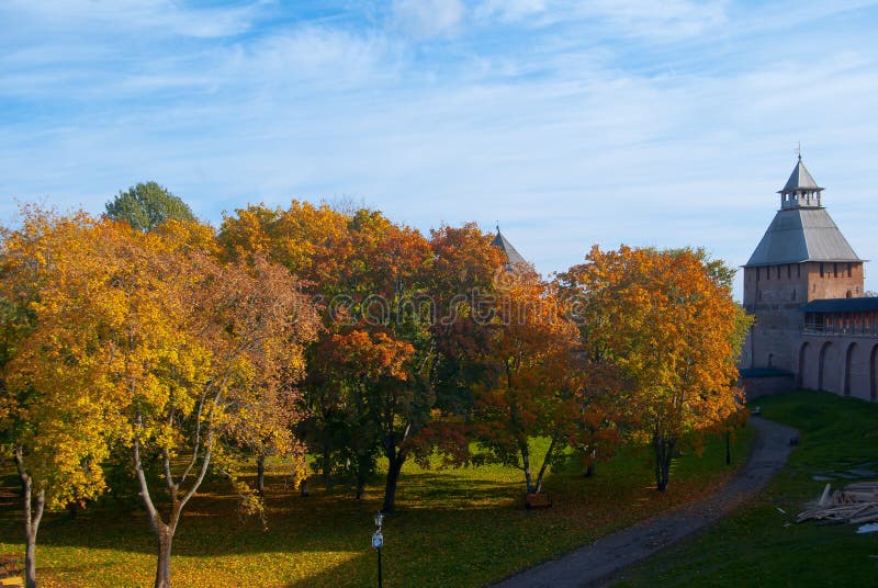 Novgorod Kremlin stock image. Image of novgorod, maple - 24368379