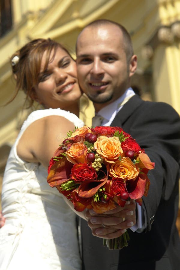 Novia y novio foto de archivo. Imagen de felicidad, beso - 3380760