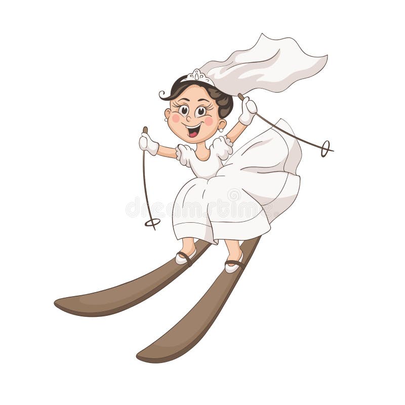 Novia Y Novio De La Historieta Ilustración del Vector - Ilustración de ...