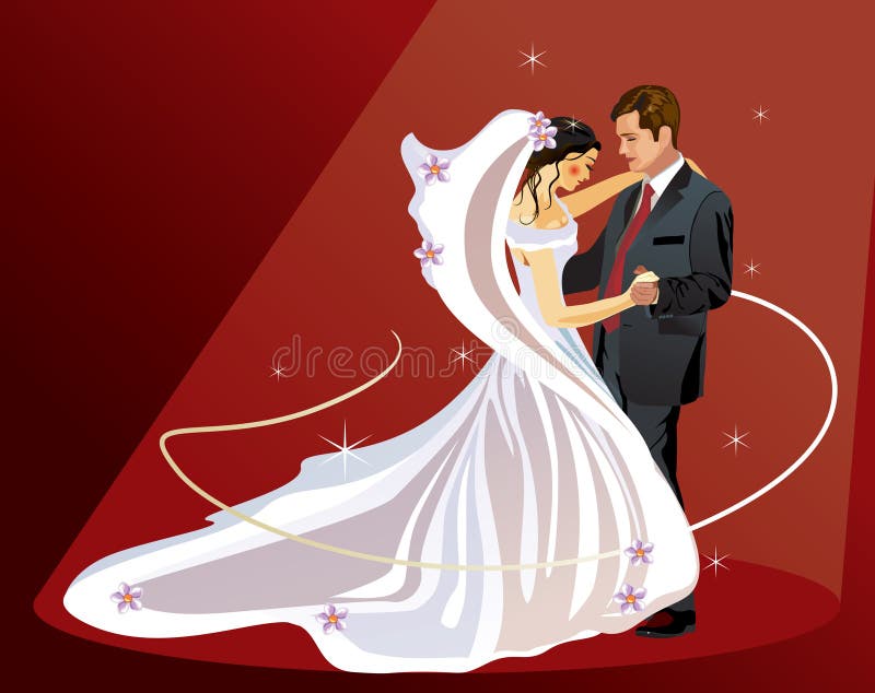 Novia y novio - vector ilustración del vector. Ilustración de esposo ...