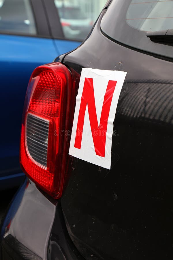 Novice Driver N Plate in Ireland Stock Image - Image of learning ...