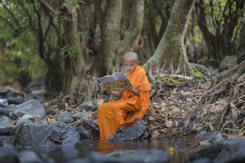 Novice monk learning stock photo. Image of asia, education - 69301986
