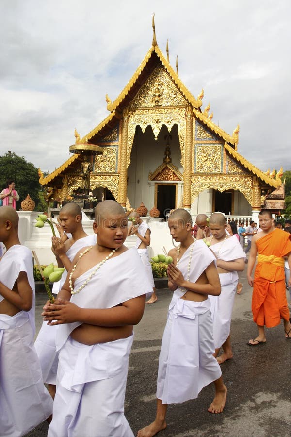 Novice Ordination Ceremony of a Summer Tradition, Newly Ordained ...