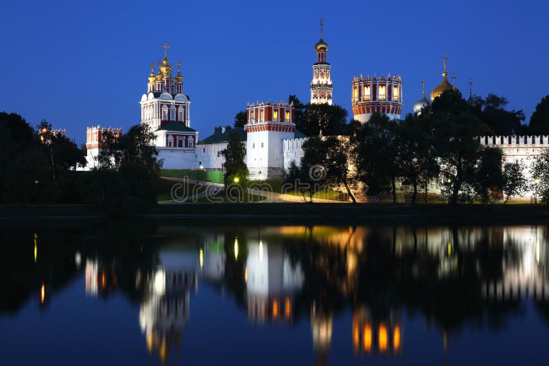 Novodevichy Convent in Moscow, Russia. Stock Image - Image of ...