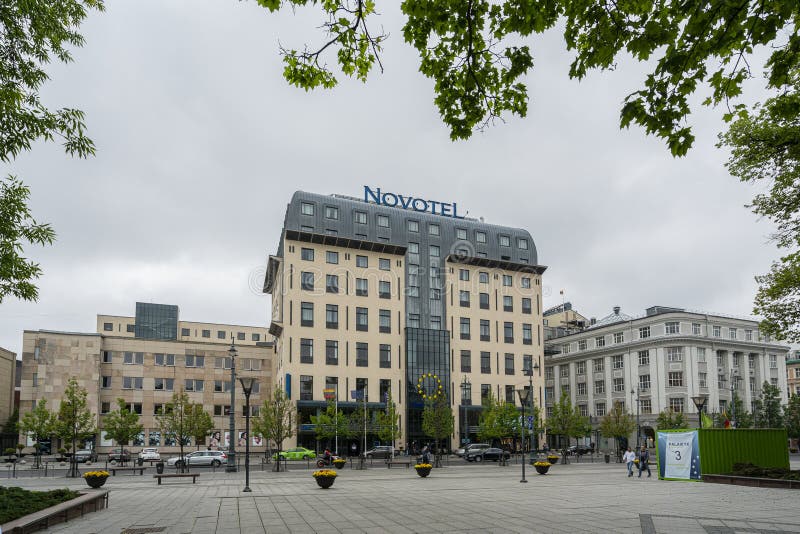 The Novotel Hotel in Vilnius Editorial Image - Image of exterior ...
