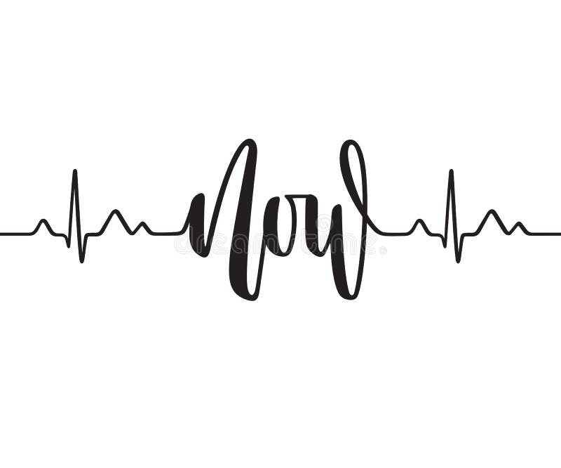 Now hand lettering stock vector. Illustration of focus - 206766942