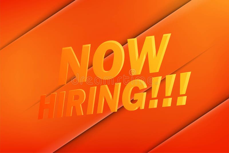 Now Hiring. Advertisement Poster or Banner Design. Stock Illustration ...