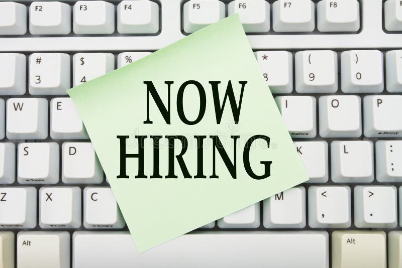 Now hiring stock image. Image of underlined, text, staff - 40378453