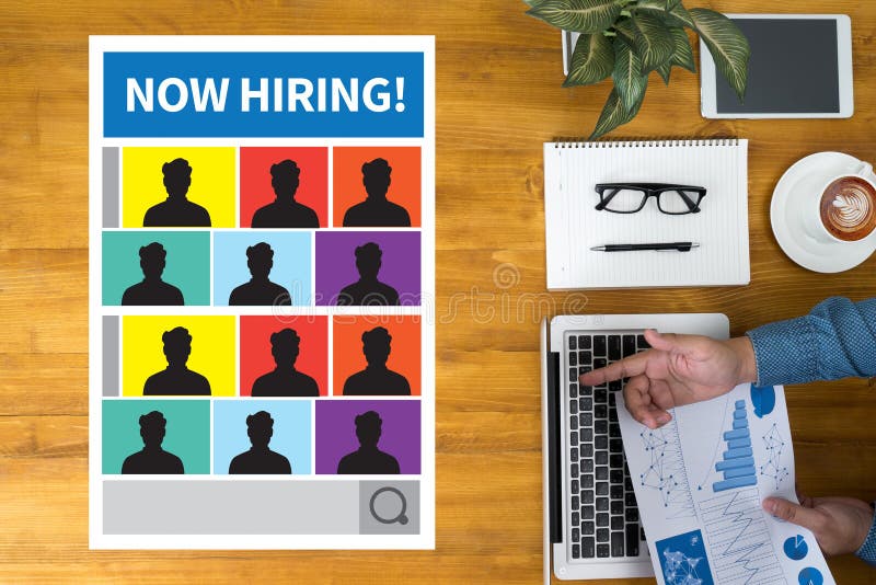 NOW HIRING! stock photo. Image of hiring, modern, message - 78593392
