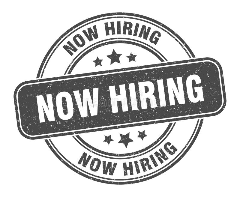 Now Hiring Stamp. Now Hiring Round Grunge Sign Stock Vector ...