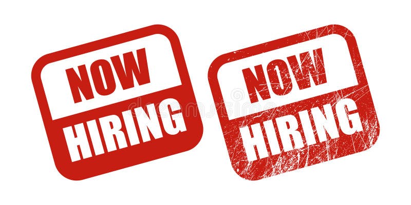 Now Hiring Stamp, Seal Vector Design Stock Vector - Illustration of ...