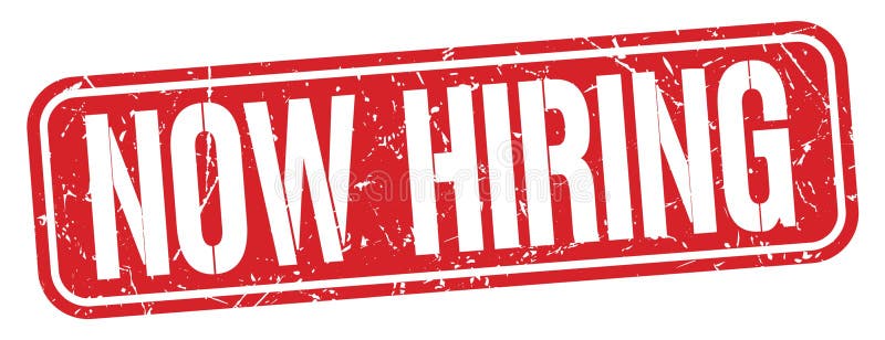 NOW HIRING Text Written on Red Stamp Sign Stock Illustration ...