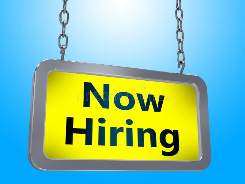 Now hiring sign stock illustration. Illustration of jobless - 113733671