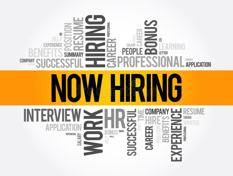 Now Hiring Word Cloud Collage, Business Concept Background Stock ...