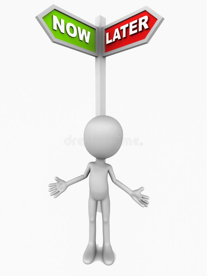 Do it later stock illustration. Illustration of late - 34979925