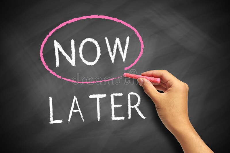 Now Or Later stock image. Image of defer, better, sooner - 47231867