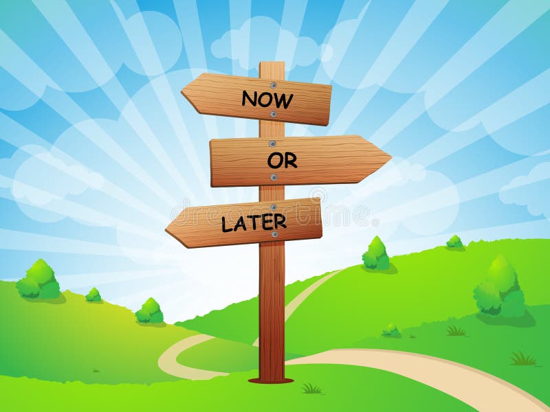 Now later stock vector. Illustration of adversity, aspirations - 26086787
