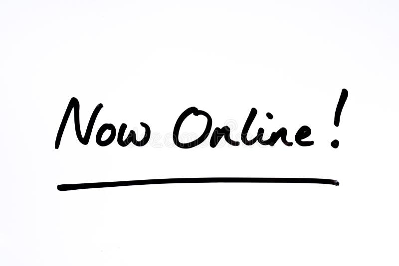 Now Online stock illustration. Illustration of advert - 178118775