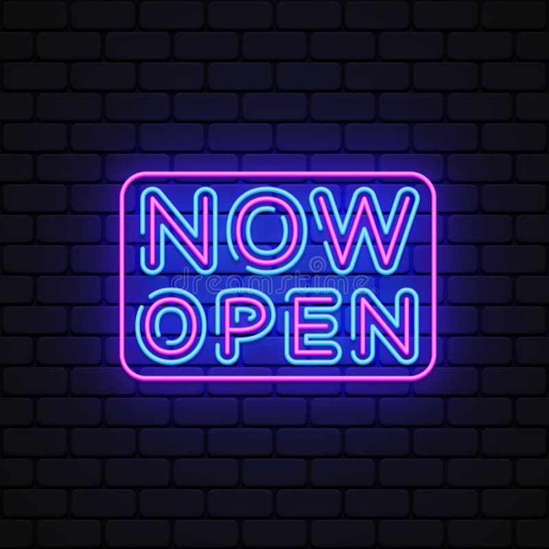 Now Open Sign Pink Neon Stock Illustrations – 15 Now Open Sign Pink ...