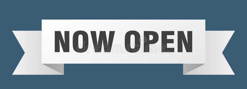 Now Open Ribbon. Now Open Isolated Band Sign Stock Vector ...