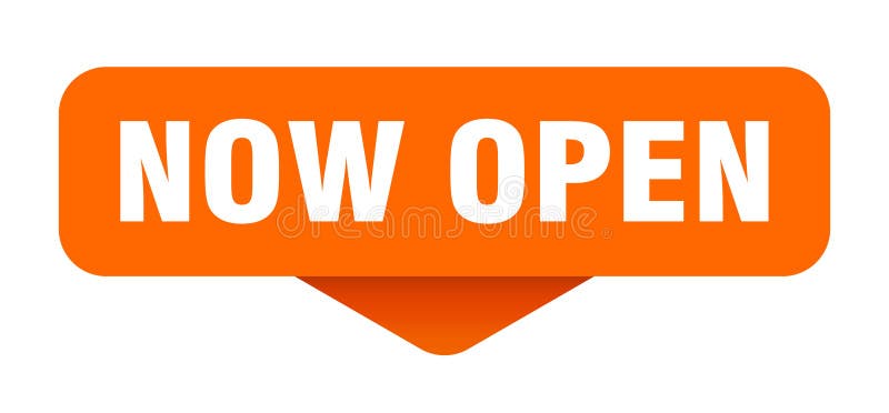 Now Open Sticker. Now Open Sign on Transparent Background Stock Vector ...
