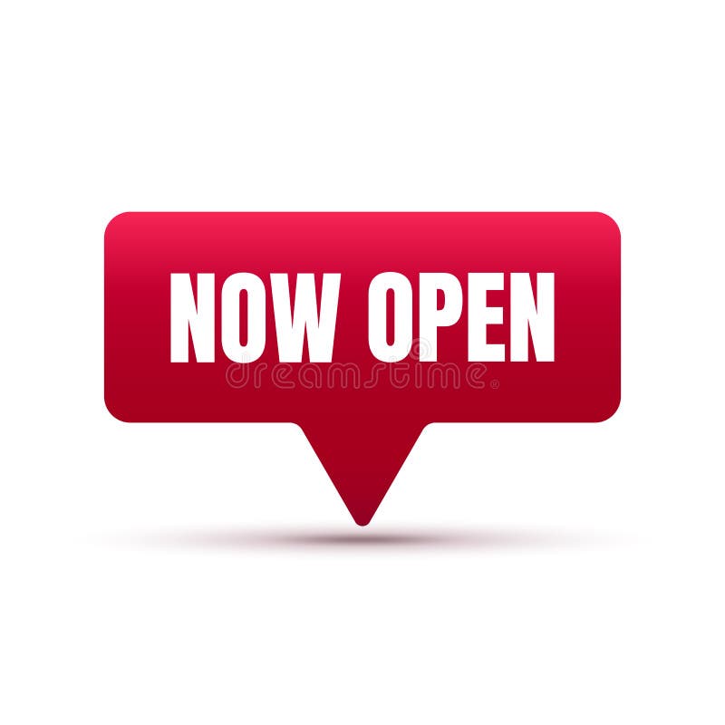 Now Open Tag. Open Signboard. Stock Vector - Illustration of sale ...