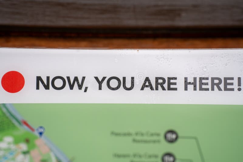 Now, You are Here! Text on the Map Stock Photo - Image of navigate ...