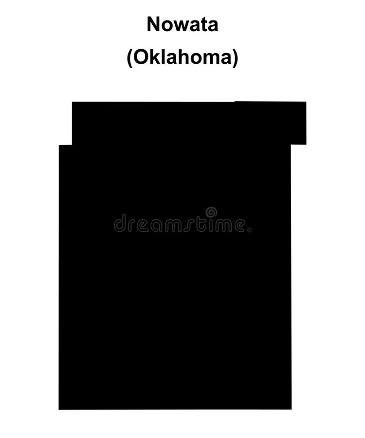 Nowata outline map stock vector. Illustration of blank - 361753069