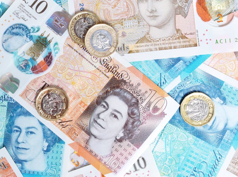 Nowy Pięć Funtów Notatki Szczegół Obraz Editorial - Obraz złożonej z ...