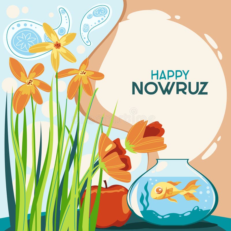 Happy Nowruz, Persian New Year Banner Design Stock Vector ...