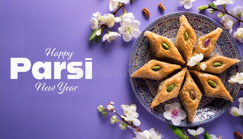 Nowruz Poster Design with Novruz Setting Table Decoration Stock ...