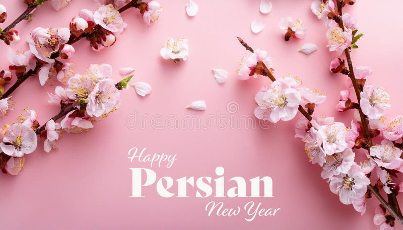 Nowruz Poster Design with Novruz Setting Table Decoration Stock ...