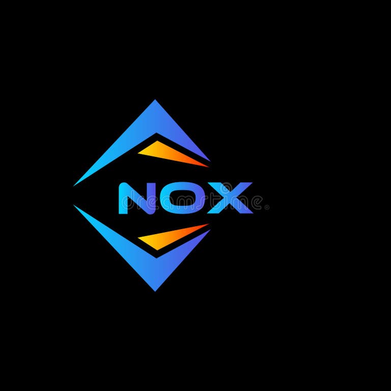 NOX Abstract Technology Logo Design on Black Background. NOX Creative ...