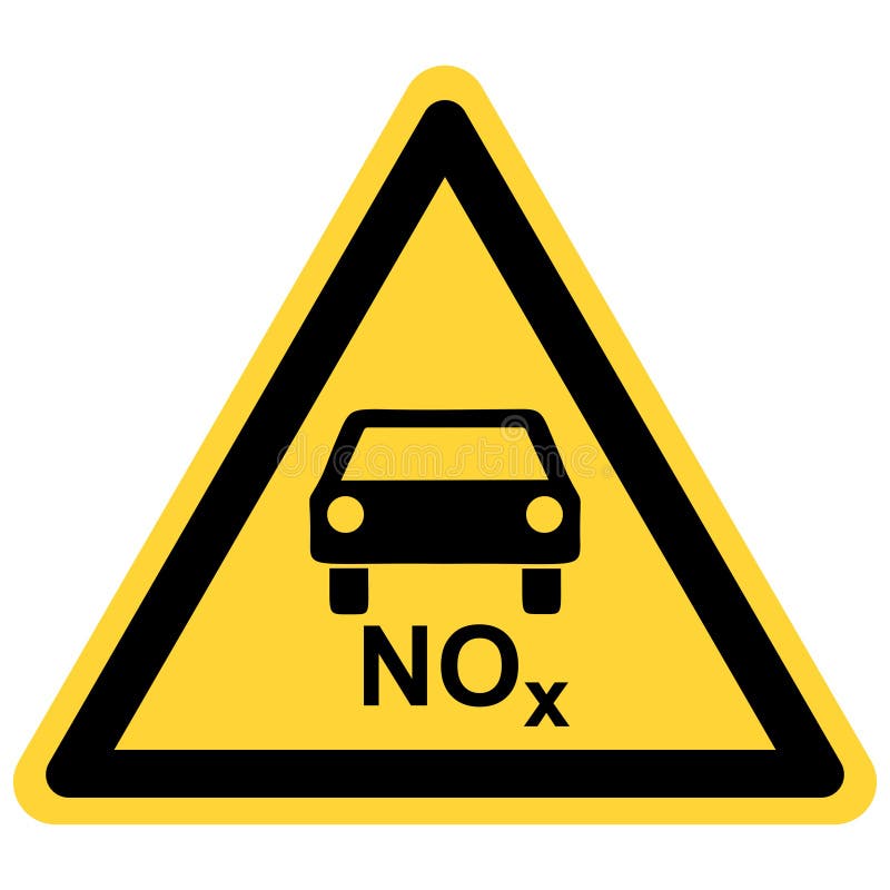 NOx car and danger sign stock vector. Illustration of traffic - 159827111