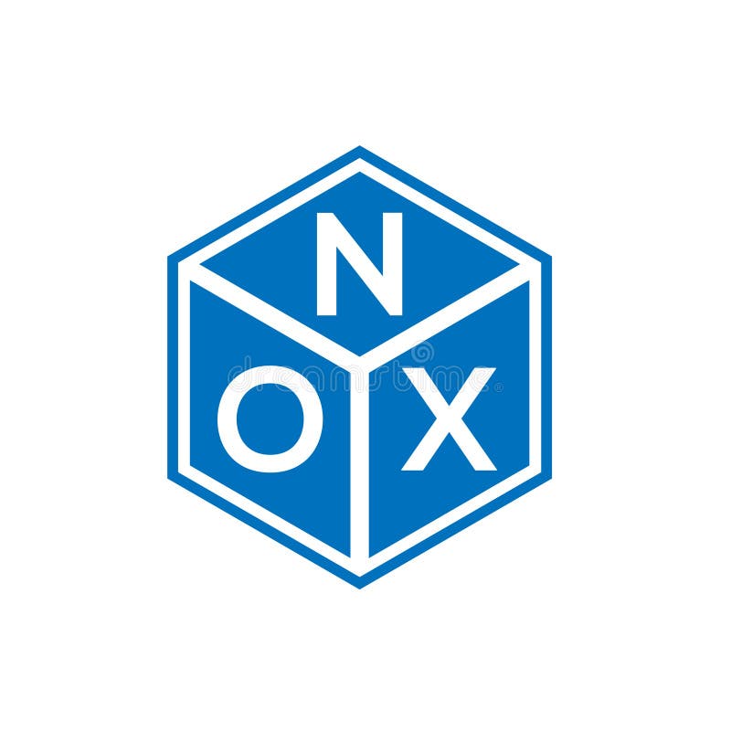 NOX Letter Logo Design on Black Background. NOX Creative Initials ...