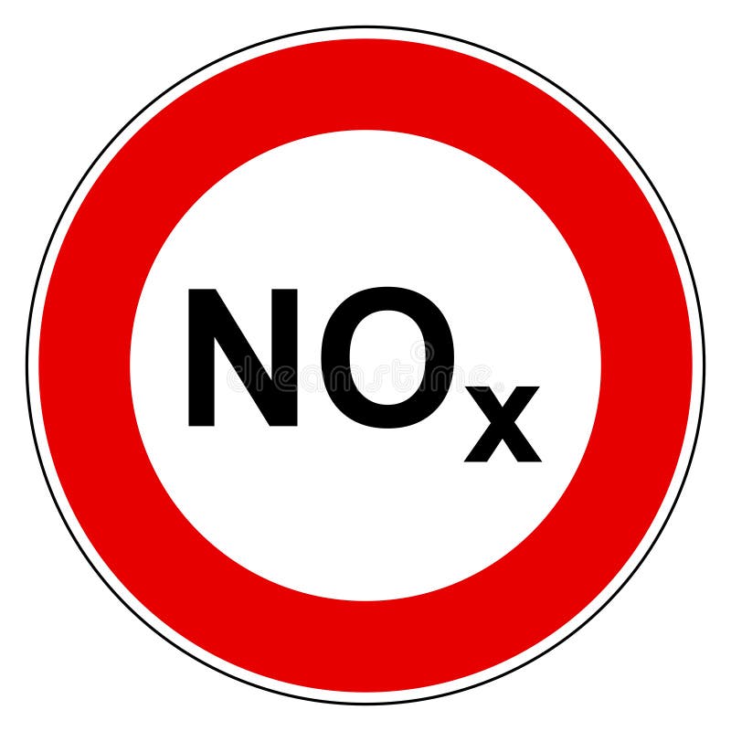 NOx and prohibition sign stock vector. Illustration of symbol - 160823551