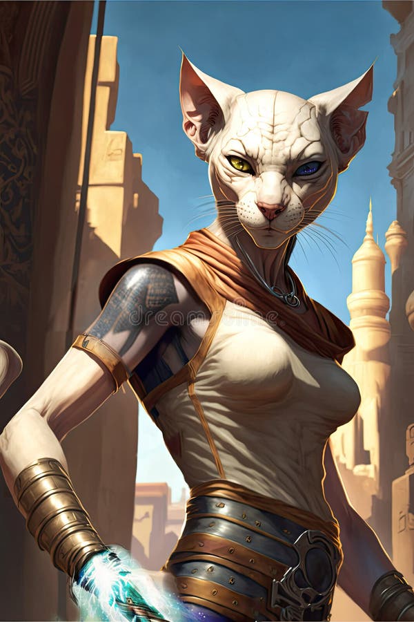 Nox Tabaxi Female Generative Ai Stock Illustration Illustration Of Ethereal Legendary 267479308