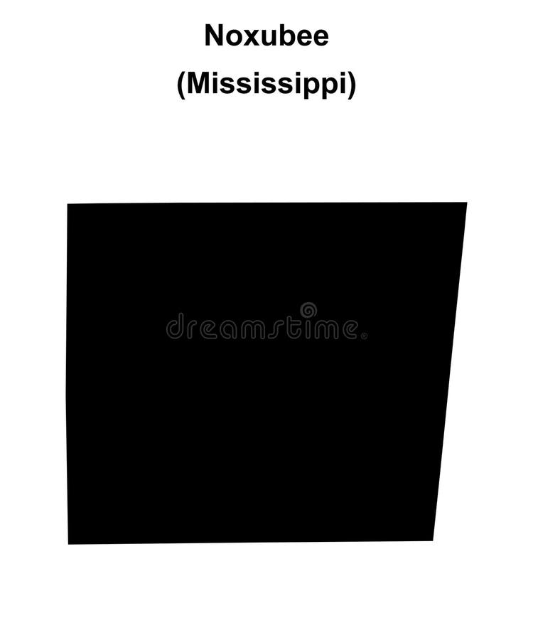 Noxubee outline map stock vector. Illustration of tourism - 361720597