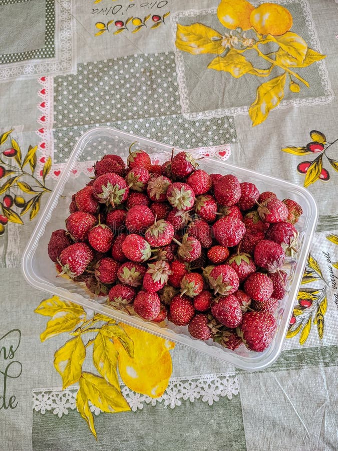 Noyabrsk, Russia - May 30, 2020: Red Strawberries in a Transparent Box ...