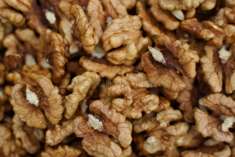 Nozes Descascadas. Textura De Fundo Das Nozes Descascadas. Papel De ...