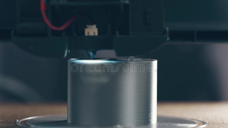 Nozzle in 3D Printer Head Prints Model Stock Video - Video of machine ...