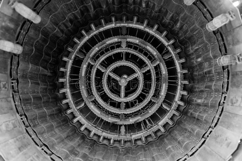 Nozzle of Jet Engine.Inside View Stock Photo - Image of engineering ...