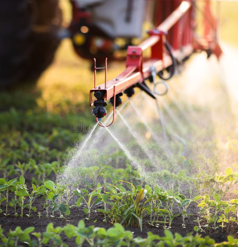 Nozzle of the Tractor Sprinklers Stock Photo - Image of pesticides ...