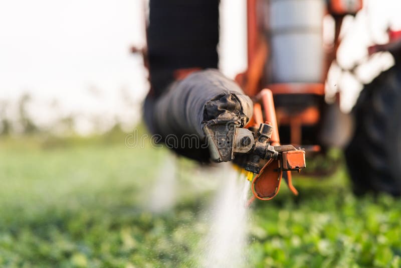 Nozzle of the Tractor Sprinklers Stock Photo - Image of pesticides ...
