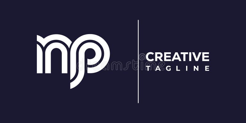 NP abstract logo stock vector. Illustration of line - 356195726